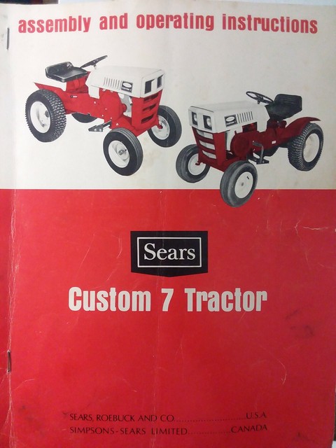 Sears Custom 7 Lawn Garden Tractor Owners Manual Suburban hp 917.25450 ...