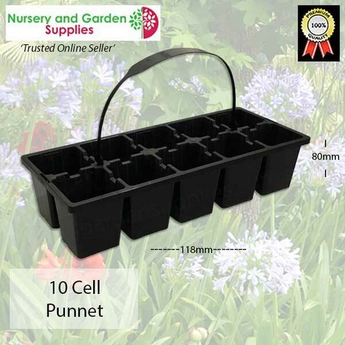 10 cell Punnet Black / Seedling Punnet - with or without handles | eBay ...