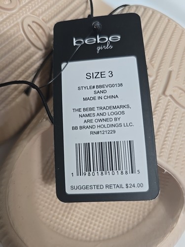 bebe Slides Girls Size 3 NWT | eBay