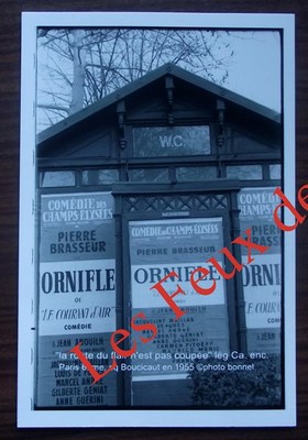 Carte postale Vespasienne PAris 1955, publicité Ornifle ,Bonnel signée ...