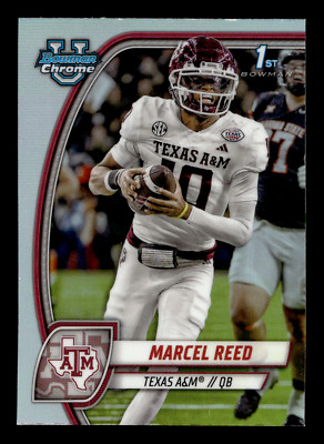 2024 Bowman Chrome University Marcel Reed 1st Chrome Refractor SP #173 ...
