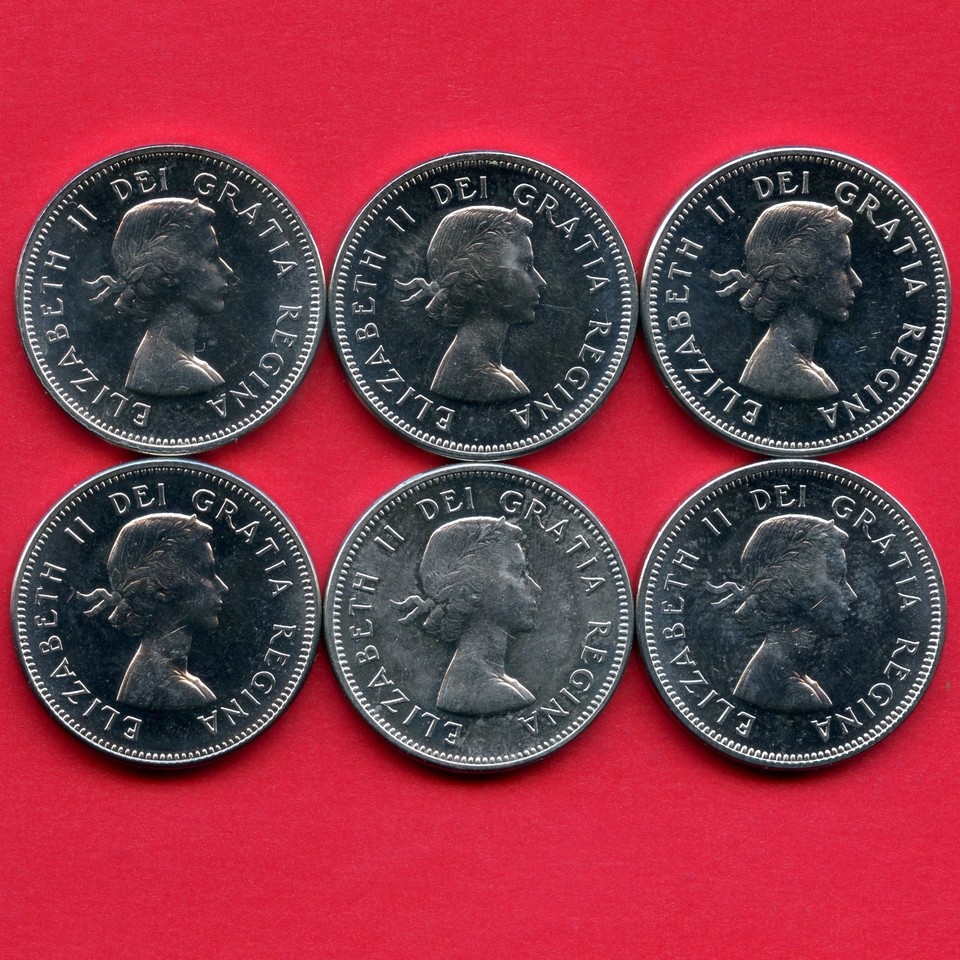 Lot Of 6 Canada 1964 5 Cent Coins All High Grade | eBay