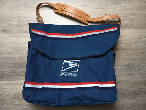 USPS Satchel Messenger D1200F Postal Carrier Mail Bag with Leather ...
