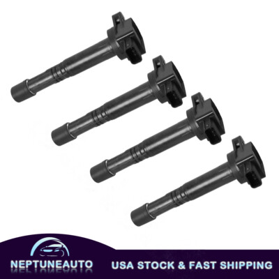 4x Ignition Coils For Honda Accord Civic CR-V L4 2.4L Acura RSX ...
