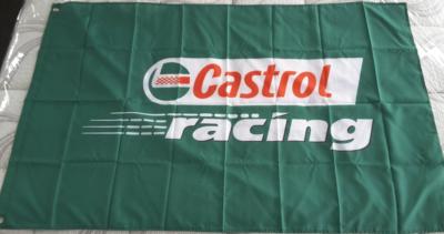 CASTROL RACING FLAG 3 x 5ft - 90cm x 150cm BAR FLAGS MAN SHED CAVE ...