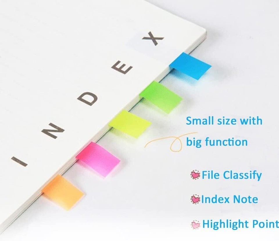 300PCS Transparent Sticky Index Tabs Book Markers Page Tabs Label ...