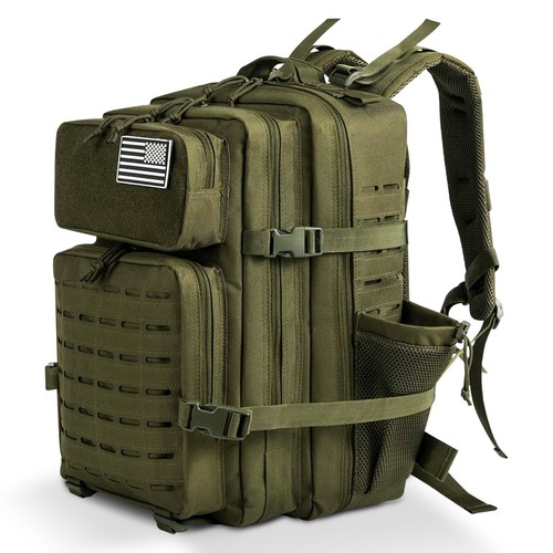 45L Military Tactical Backpack Large Army MOLLE Rucksack 3-Day Assault ...