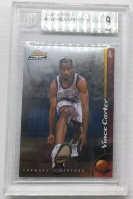 1998-99 Topps Finest Vince Carter #230 BGS 9 Mint Rookie Slam Dunk ...