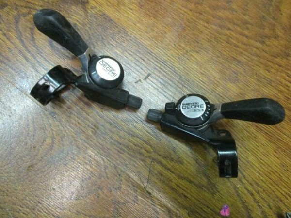 Vintage Shimano Deore DX Light Action SIS 6 X 3 Bicycle Thumb Shifters ...