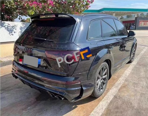 For Audi Q7 Real Carbon Fiber ABT style Rear Window Wing Roof Spoiler ...