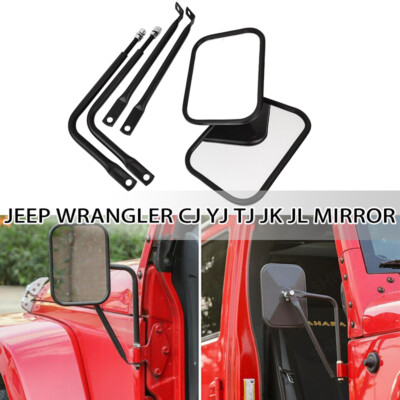 For Jeep Wrangler CJ YJ TJ JK JL Off-Road Adventure Side Mirrors Door ...