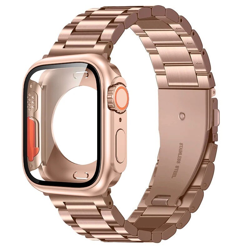 Stainless Steel Band +Case For Apple Watch iWatch 9 8 7 6 5 4 SE 41/40 ...