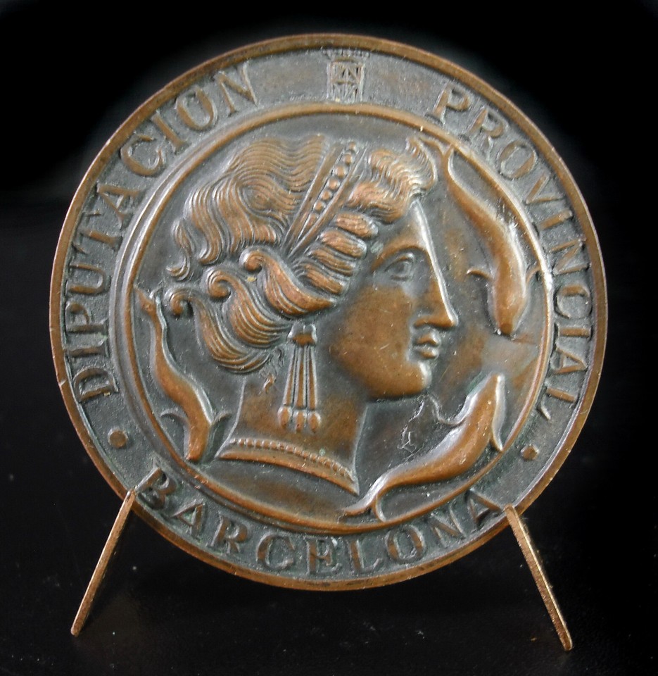 Medal Barcelona Spain 1958 Excavations of Ampurias nymph Arethusa ...