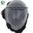 Invisible Mens Hair Replacement System Ultra Thin Poly Skin Toupee Hair ...