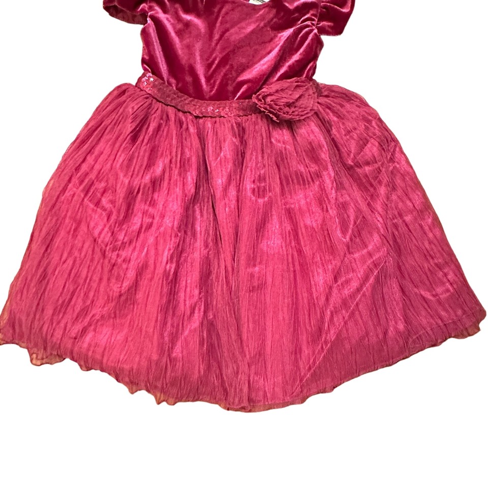 Sweet Heart Rose Dress Size 3T Pink Sequin Belt Velvet Boddice Easter ...