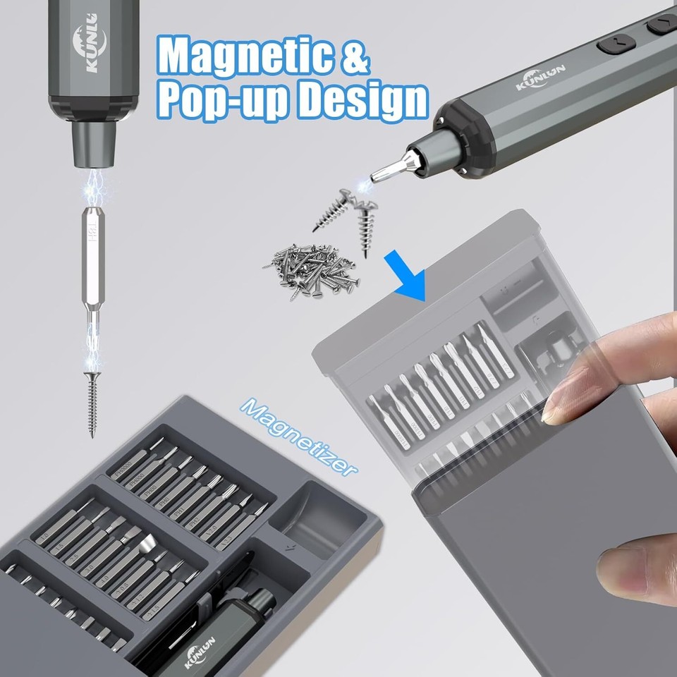 68 In 1 Cordless Electric Screwdriver Kit Mini Power Precision ...