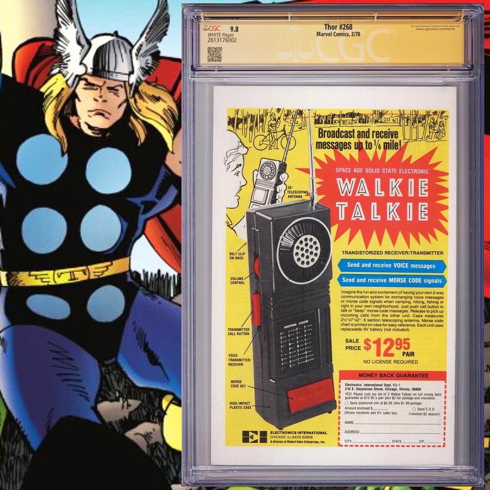 CGC 9.8 SS Thor #268 signed by Walt Simonson 1978 White Pages | eBay