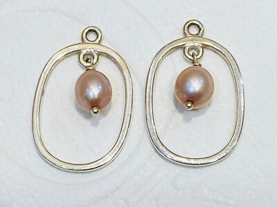Authentic Pandora Watermelon Pink Cultured Pearl Drop Dangle Earrings ...