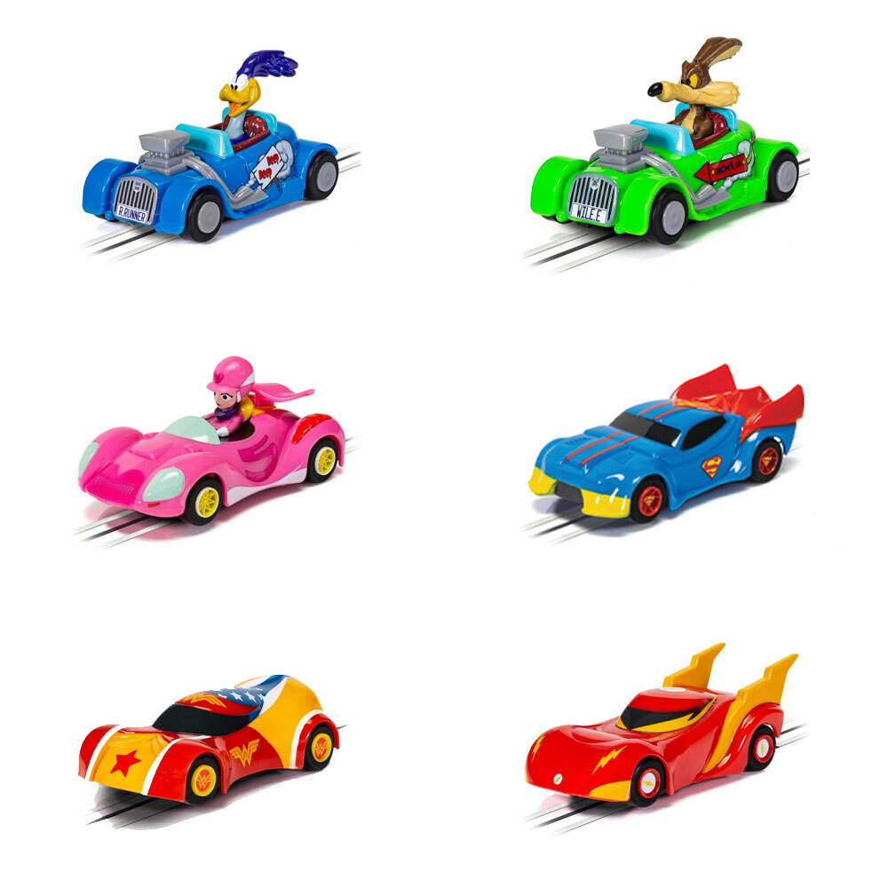 Micro Scalextric Car Looney Tunes Wacky Races Justice League 1:64 Car ...
