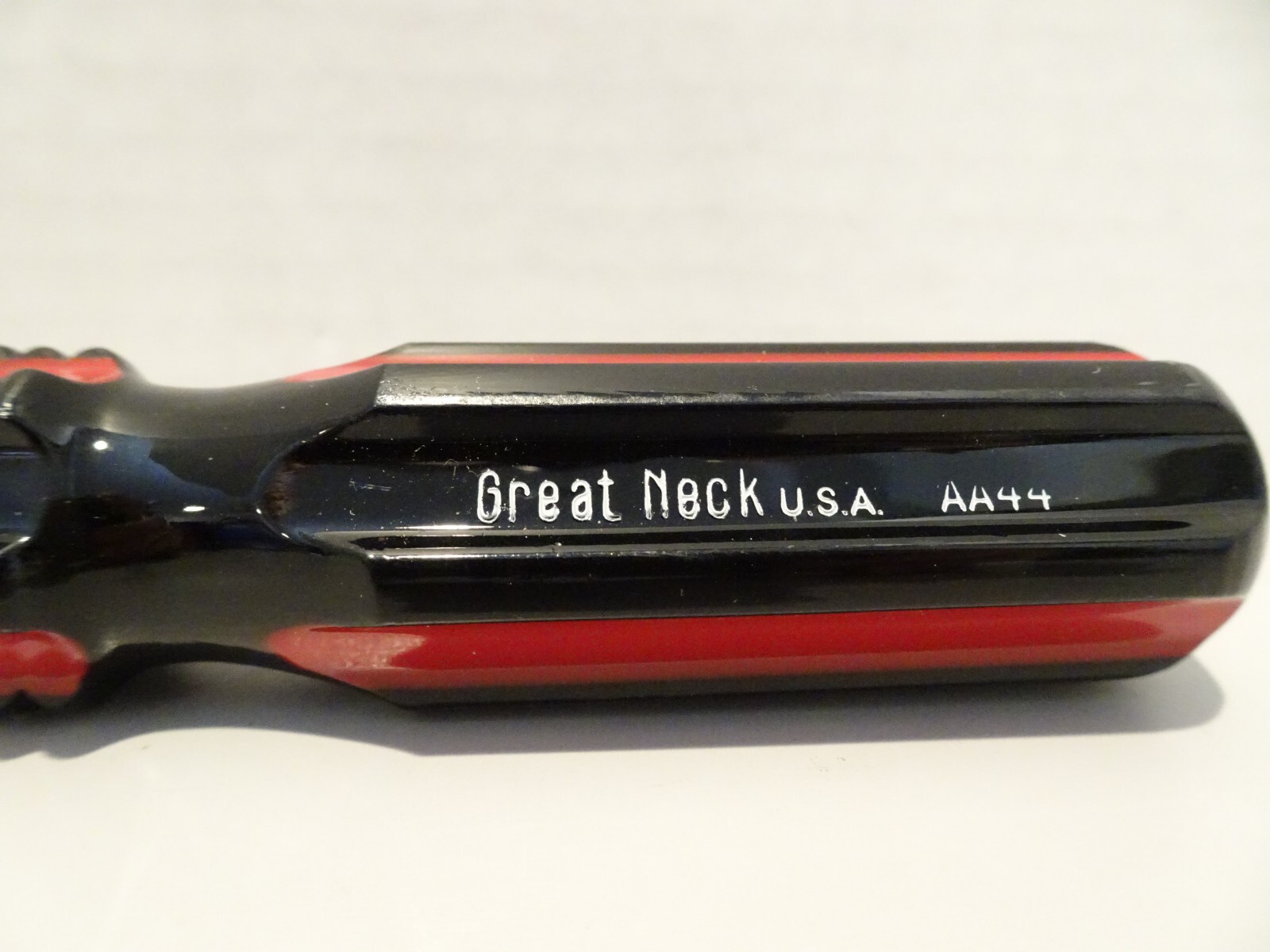 VINTAGE GREAT NECK TOOLS USA AA44 Screwdriver Red Black | eBay