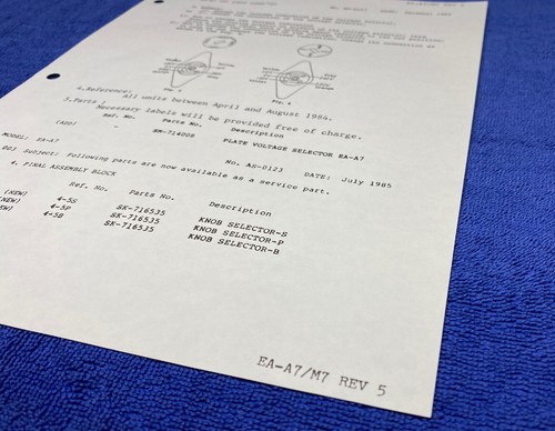 AKAI EA-A7/M7 REV 5 ORIGINAL SERVICE MANUAL REVISION M864x | eBay