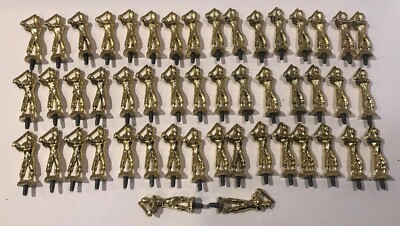 LOT OF 49 BASEBALL PLAYER TROPHY TOPPERS GOLD METAL FINISH 3” H | eBay