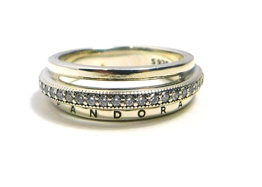 Authentic Pandora Ring, Triple Band Pave, #199040C01 | eBay