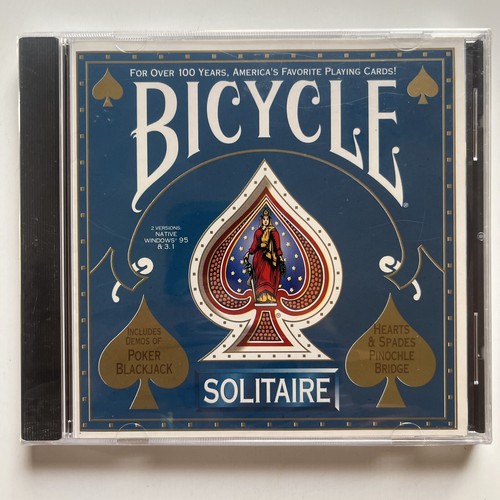 Bicycle Solitaire (PC Microsoft Windows CD, 1997) Card Strategy New ...
