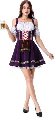 Women German Bavarian Oktoberfest Fancy Dress Costume (Small Size ...