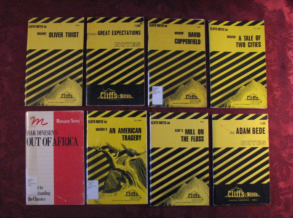 82 Different Cliffs Notes Study Guides Lot Literary Classics ...