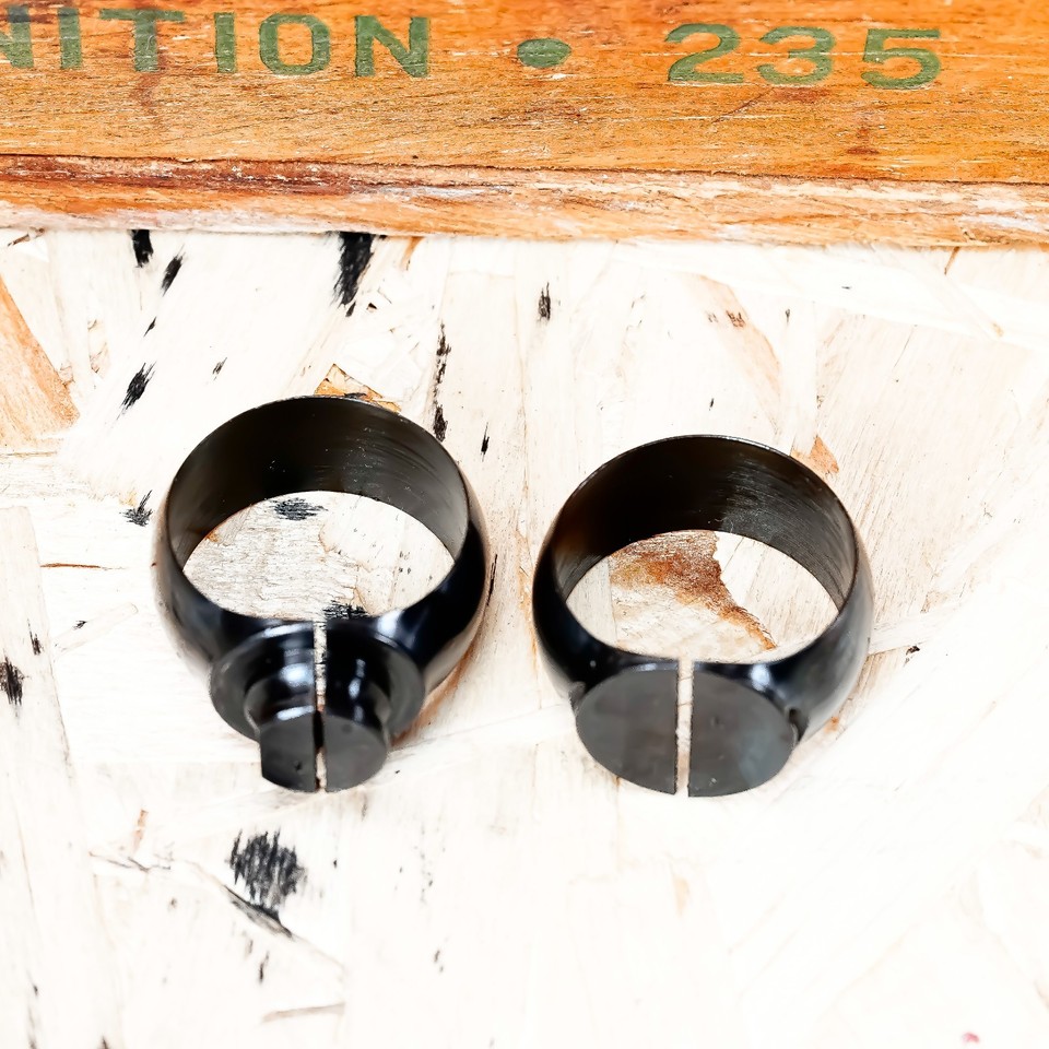 Buehler 1" Solid Scope Mount Rings Pair Gloss Blued Finish - New/ Old ...