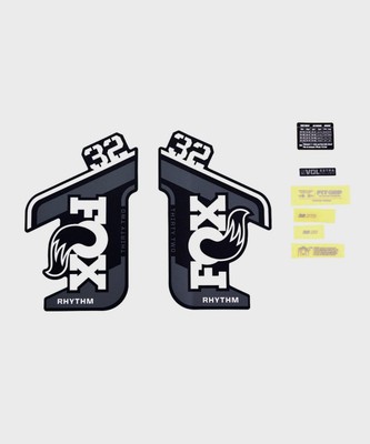 FOX Bicycle Cycle Bike Fork 32 Rhythm Decal Kit: P-S Grey Logo 2021 ...