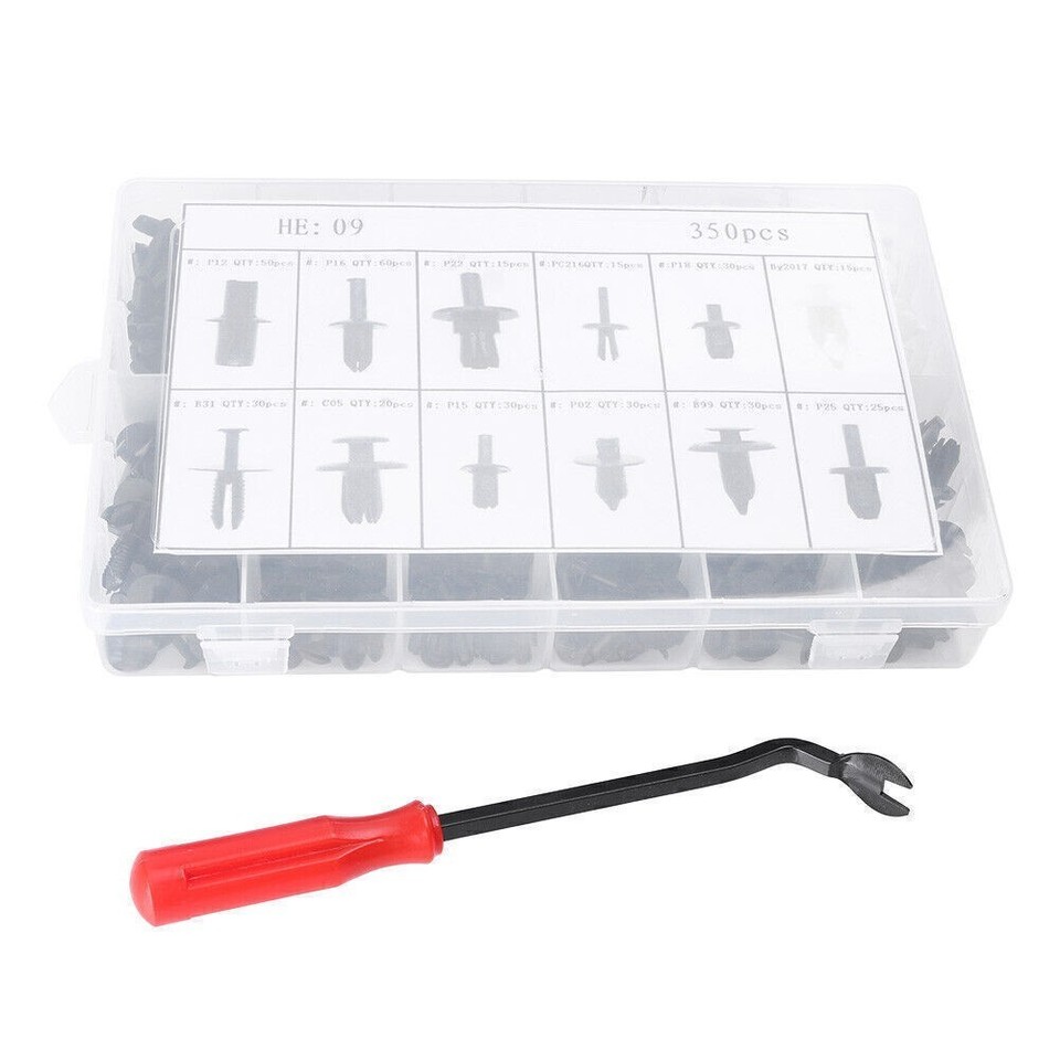 350x Car Plastic Push Pin Screwdriver Rivet Fasteners Trim Moulding ...