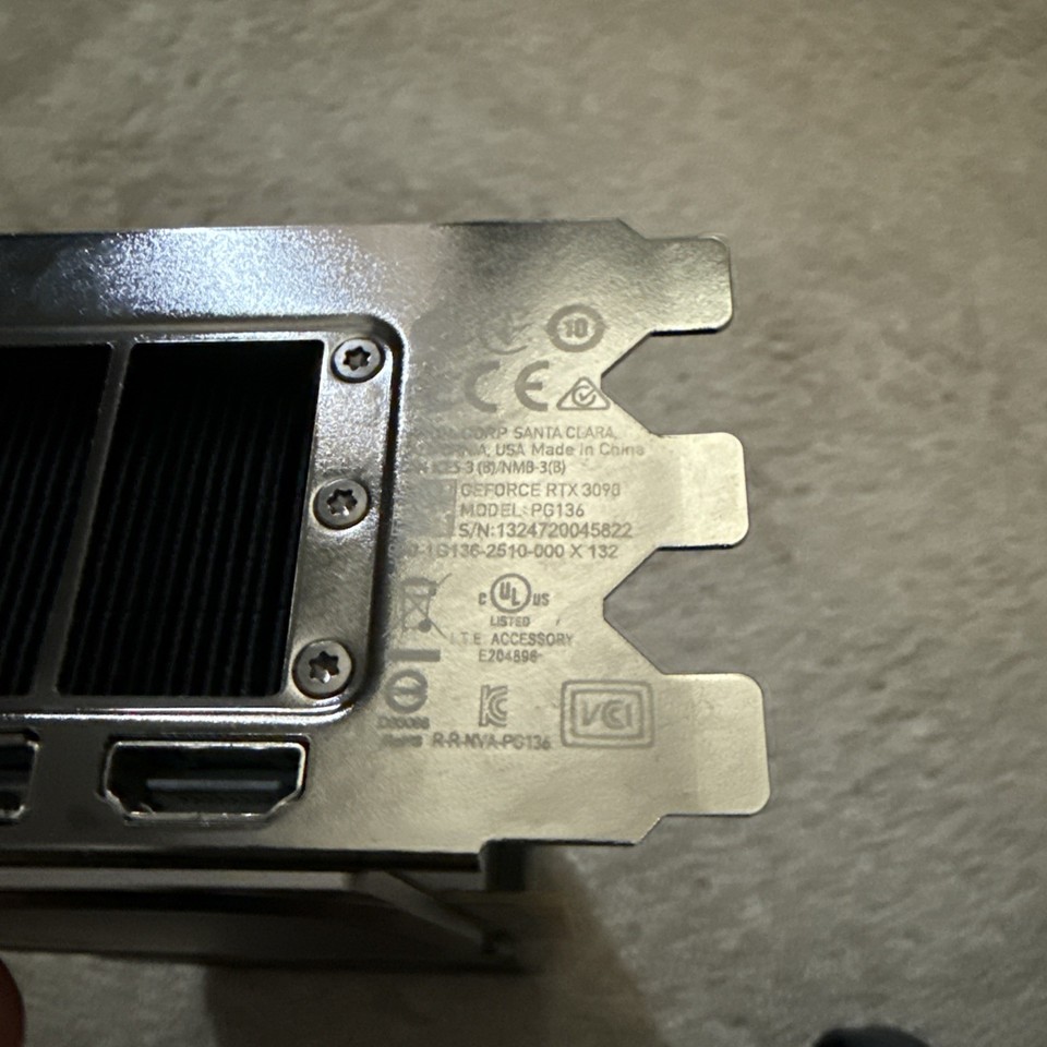 NVIDIA GeForce RTX 3090 Founders Edition 24GB GDDR6X (Serial Recorded ...