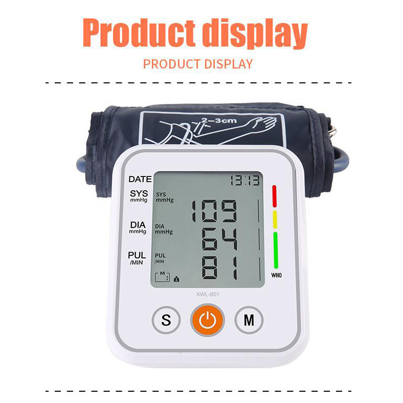 Automatic Arm Blood Pressure Monitor Digital Pulse Heart Rate Machine ...