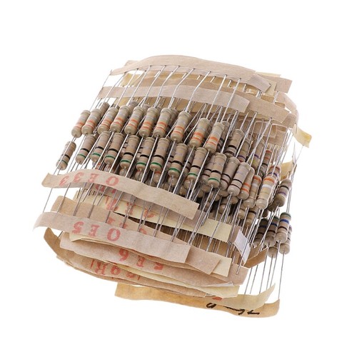 300Pcs Resistor Kits 1W 5% 0.1-750 Ohm Carbon Resistor 30 Values ...