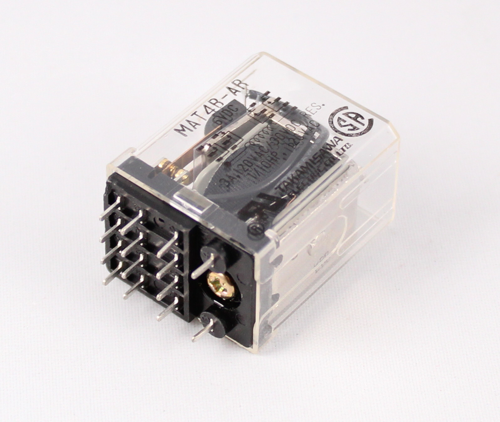 Takamasawa MAT4B-AR 4PDT 6VDC 3A 40 OHM 4 Form C pc mount relay qty=1 ...