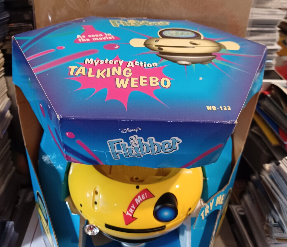 DISNEY FLUBBER MYSTERY ACTION TALKING WEEBO CHATTY ROBOT TOY BRAND NEW ...