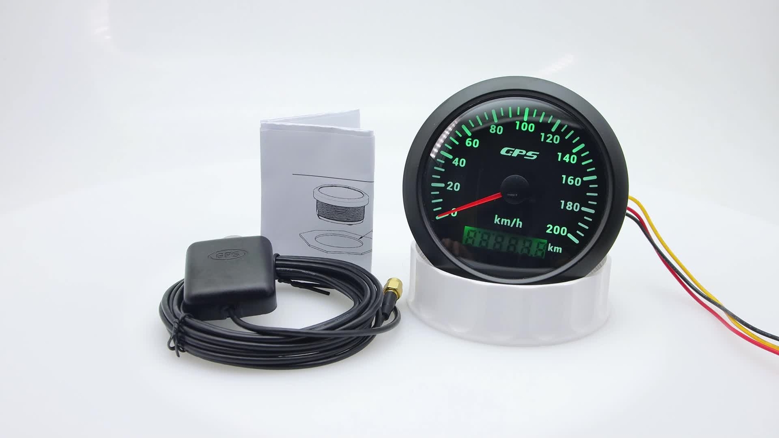 6 Gauge Set 85mm GPS Speedometer 0-200 Km/H Tacho &52mm Fuel/Temp/Oil ...