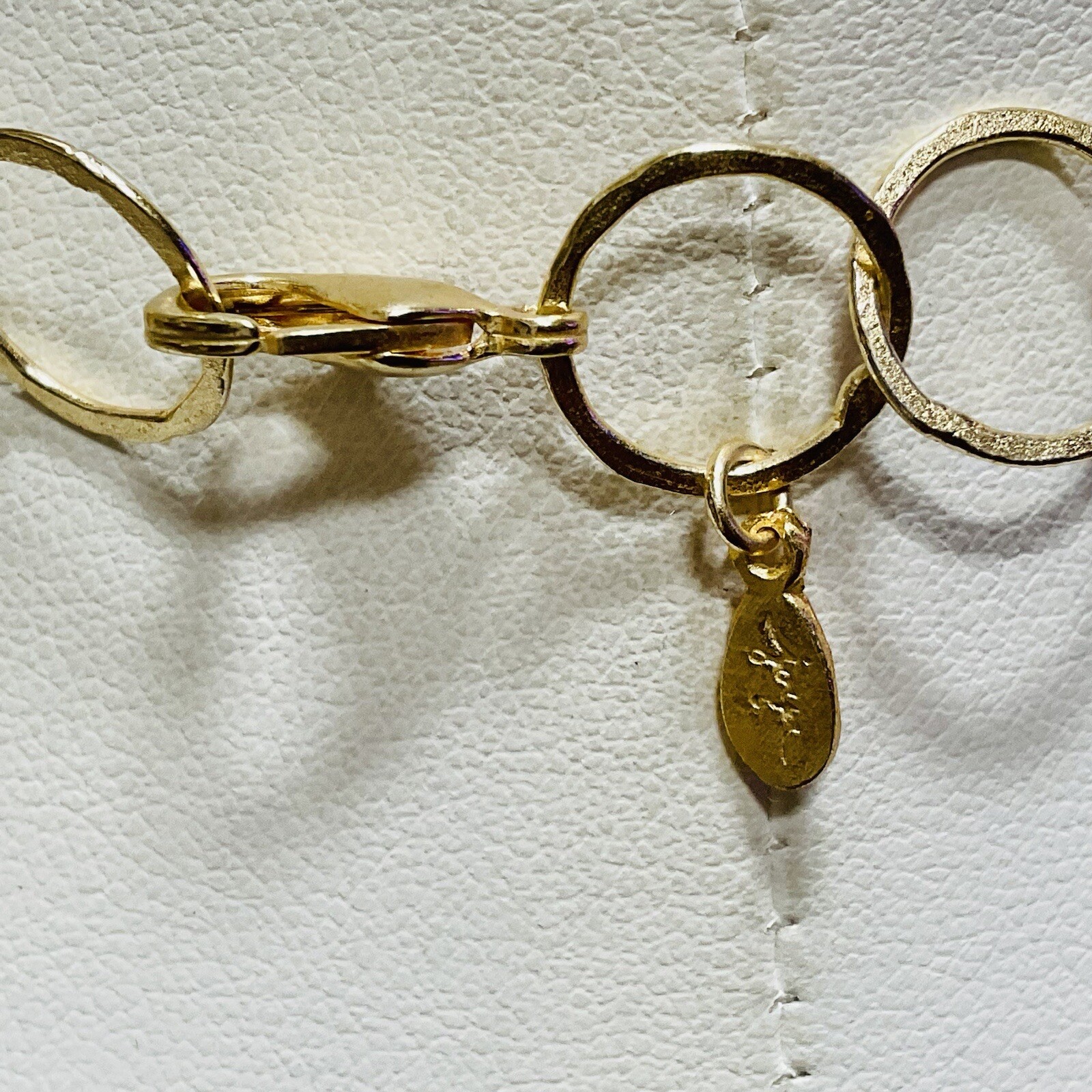 Joya HSN Gold Plated Necklace Belt Golden Circular Chain Link Long 47 ...