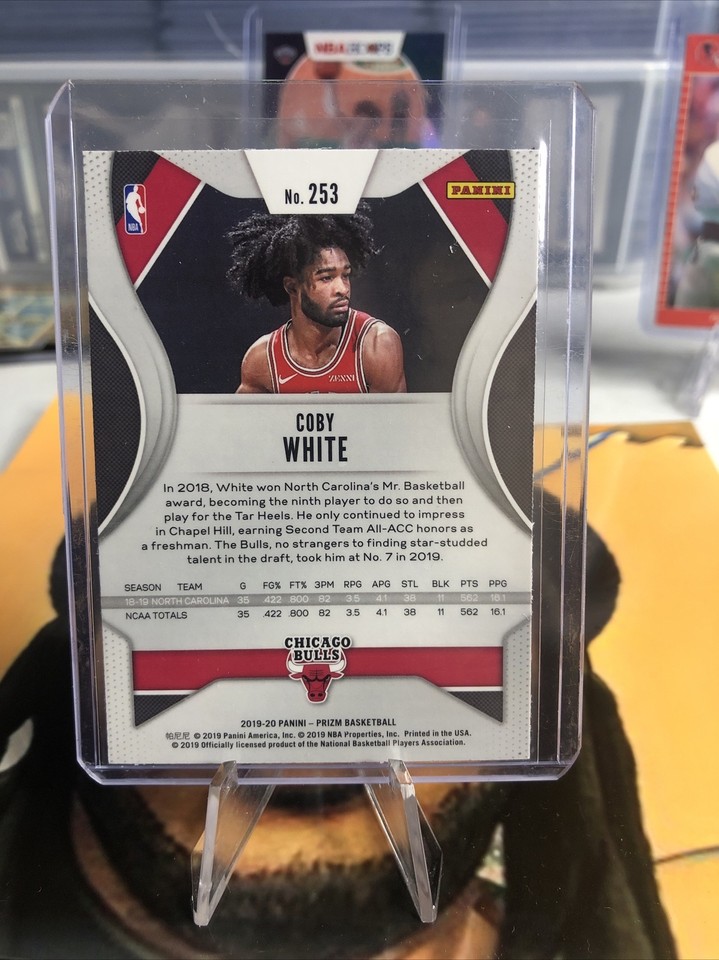 Coby White Prizm Rookie Card 2019-2020 Panini Basketball RC #253 ...
