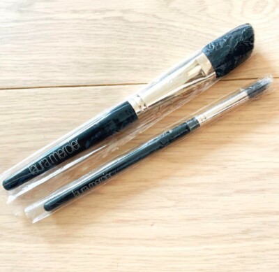 LAURA MERCIER Angled Cheek Contour Brush & Finishing Eye Brush (New) | eBay
