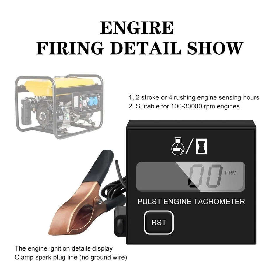 Digital Chainsaw Tachometer Small Engine Tachometer Digital Display ...