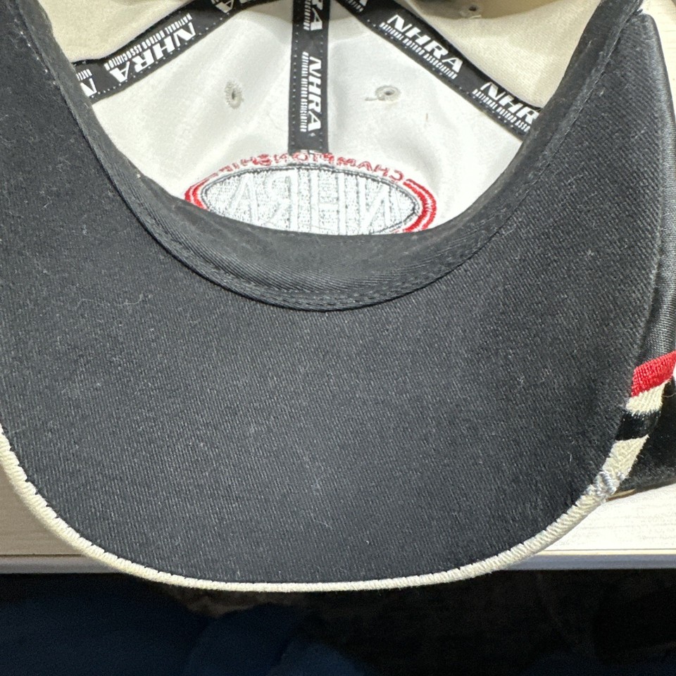 NHRA Autographed Drag Racing Cap Tab Closure Main Gate Brand ...