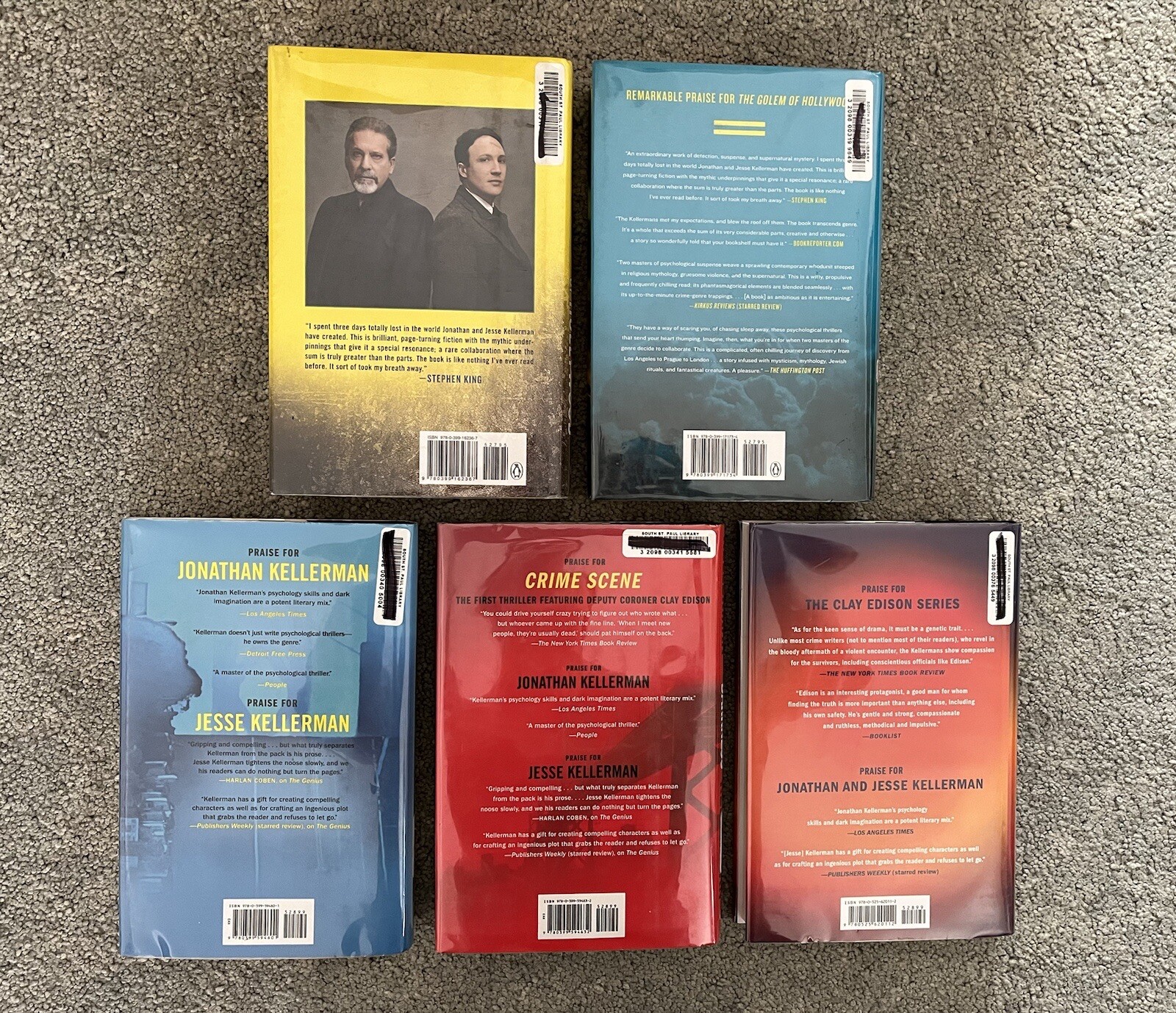 Lot of 5 Jonathan & Jesse Kellerman Golem & Clay Edison Series HC 3 are 1st Ed | eBay