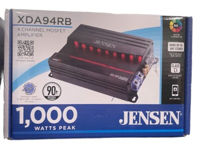Jensen XDA94RB 4 Channel MOSFET 1000 Watt Amplifier - Black | eBay