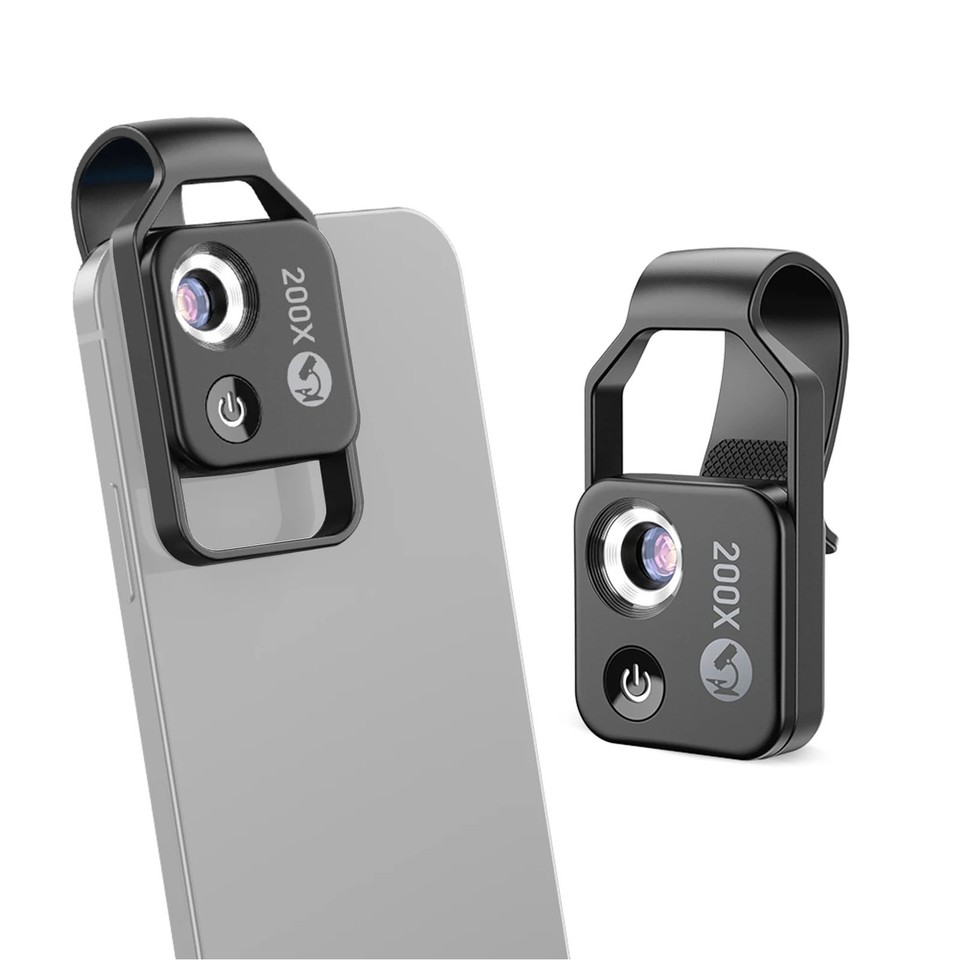 200X Universal Mobile Phone Microscope Camera Lens Stick with 6 LED ...