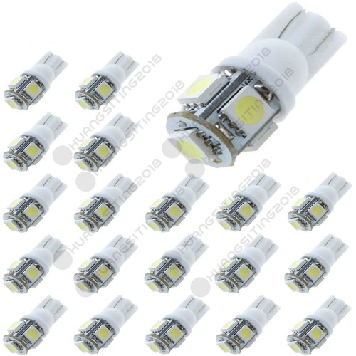 20x T10 5-SMD LED White Car Lights Bulb 192 168 194 W5W 2825 158 Lamp ...