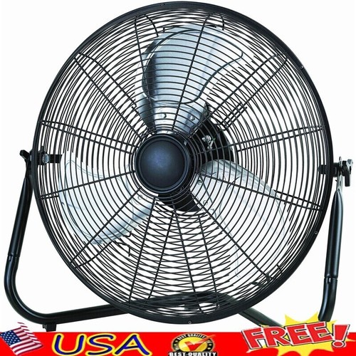 High Velocity 20 " Floor Fan 3 Speed Metal Indoor Wall Mountable ...