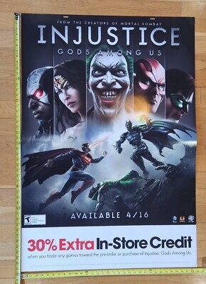 Injustice Gods Among Us DC Comics Video Game Poster | eBay